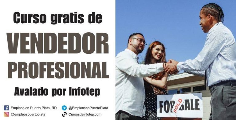 Curso gratis virtual de Vendedor Profesional, vía Infotep: Julio 2025